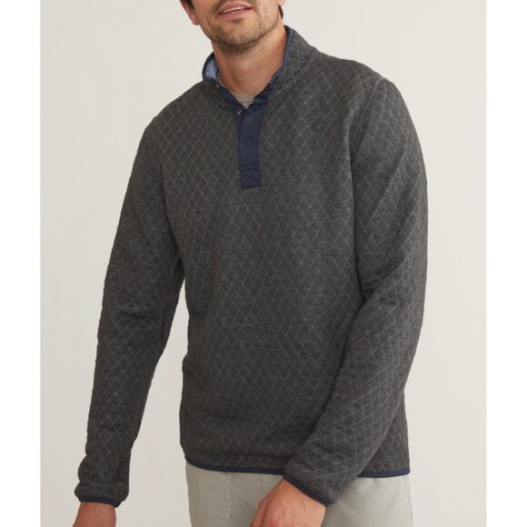 Marine Layer | Sweaters | Marine Layer Mens Charcoal Gray Navy Blue ...